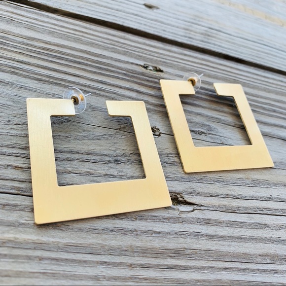 Jewelry | Gold Square Hoop Earrings | Poshmark